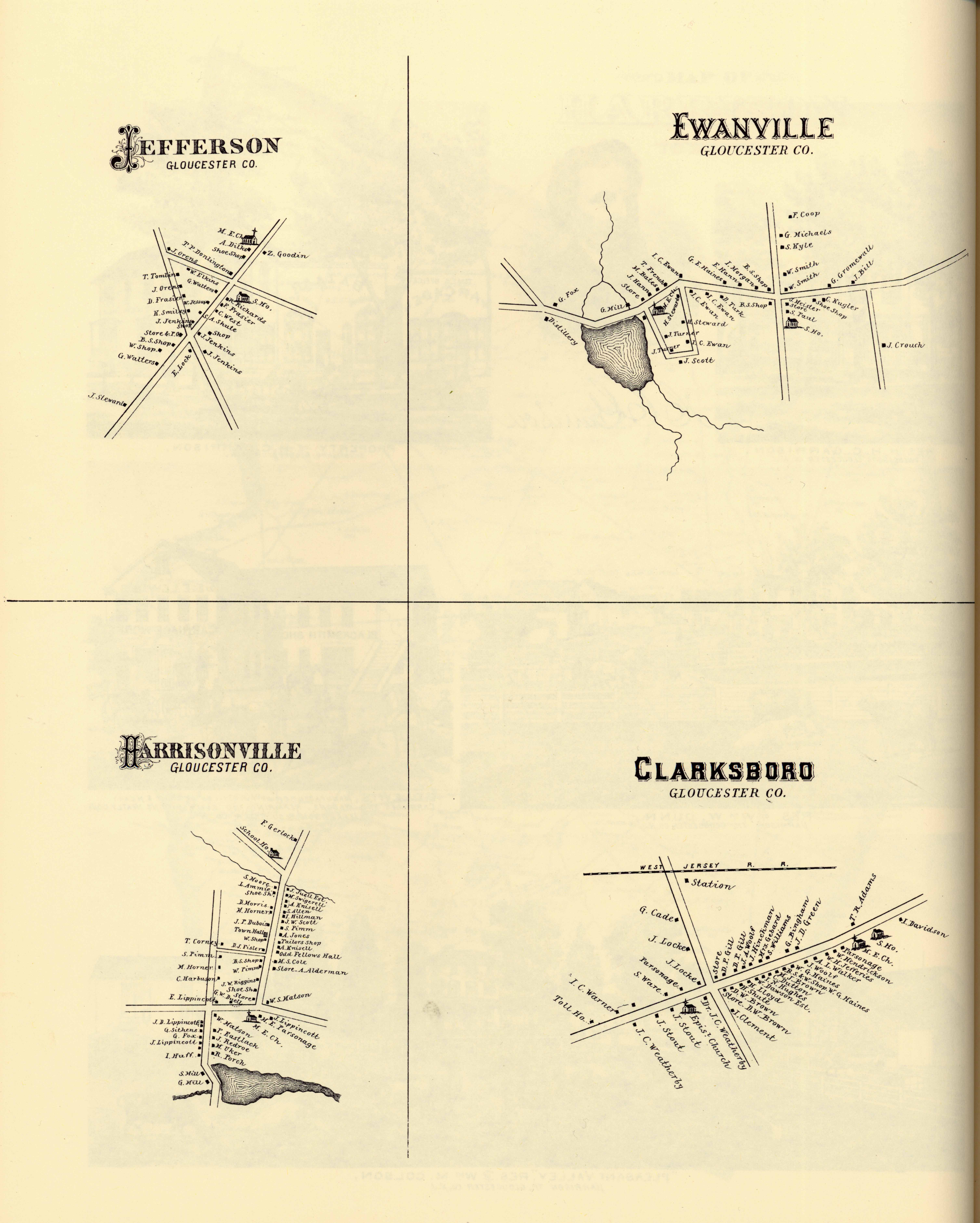 West Jersey History Project - Maps fr Maps from the Everts and Stewart ...