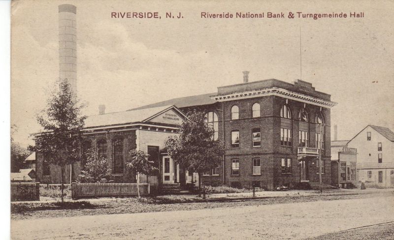 Riverside - Riverside National Bank and the Turngemeinde Hall - c 1910 ...